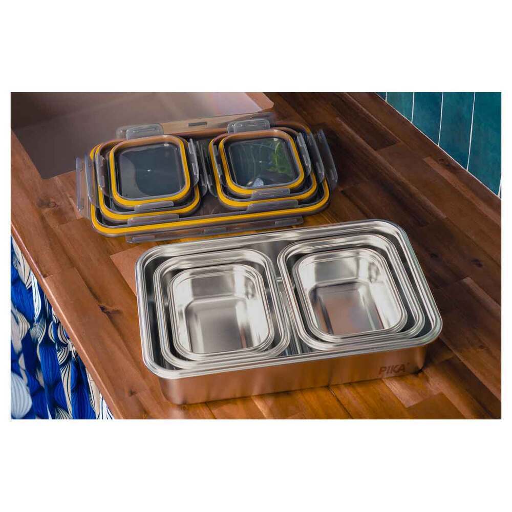Set 5 pièces batch cooking inox micro-ondables | Greenweez