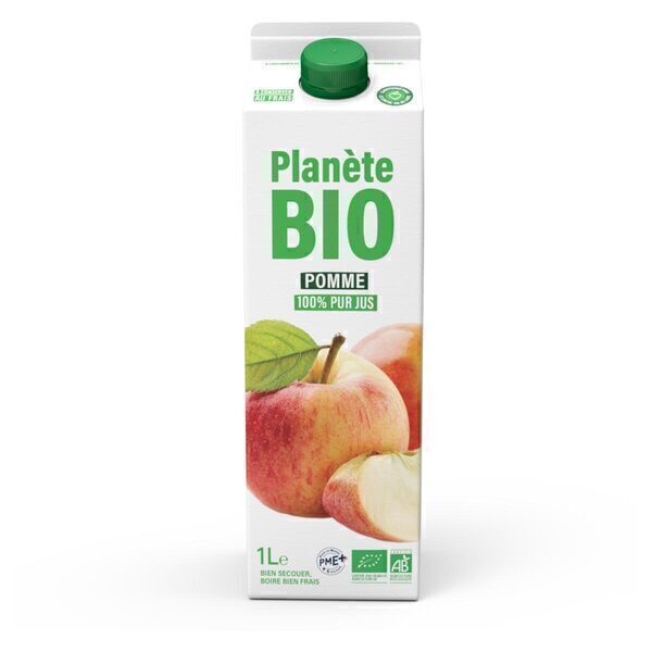 Planète Bio Jus de pomme Bio 1L - Fabrication France | Greenweez