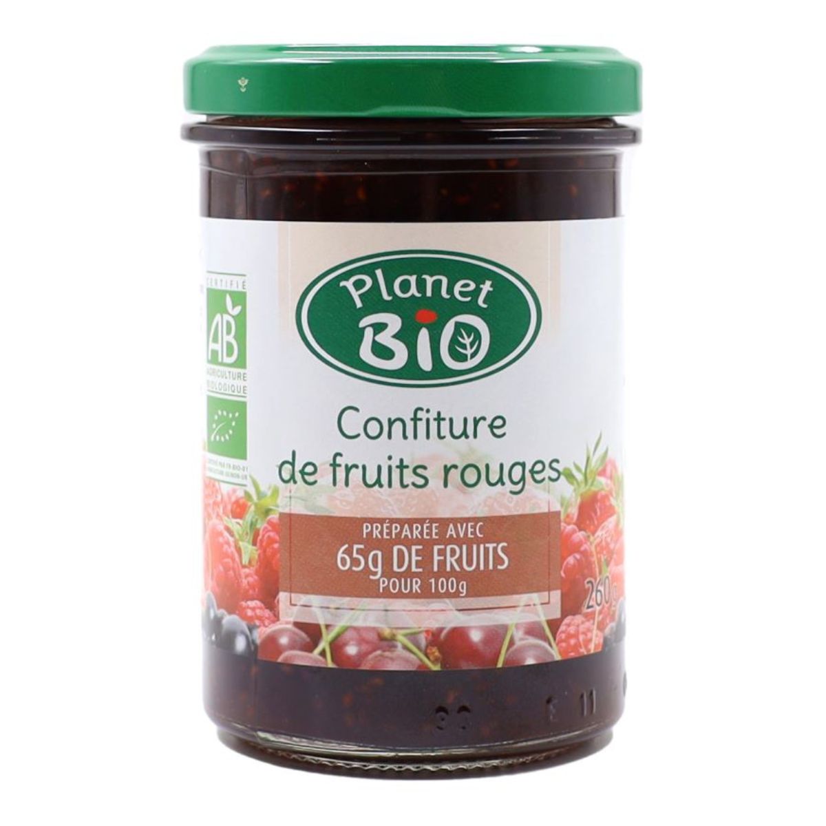 Confiture fruits rouges extra bio 260g | Greenweez