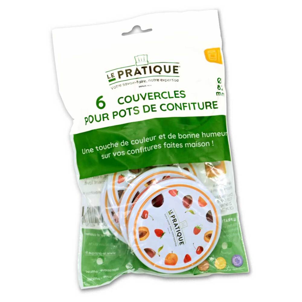 Sachet de 6 couvercles pour pots de confiture T.O 82 de diamètr | Greenweez