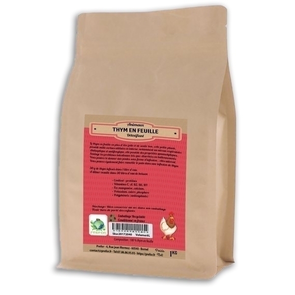 Thym en feuille Doypack 6L 1kg | Greenweez