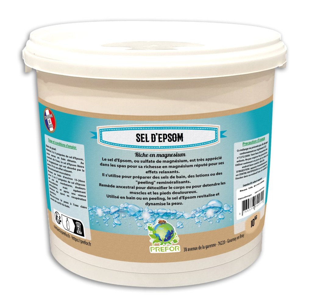 Sel d'epsom seau 10L 10kg | Greenweez