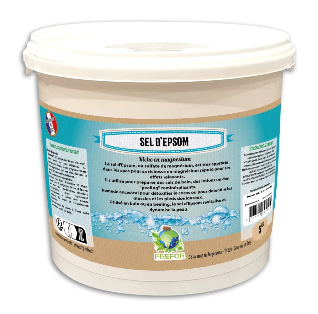 Sel d'epsom seau 5L 5kg | Greenweez