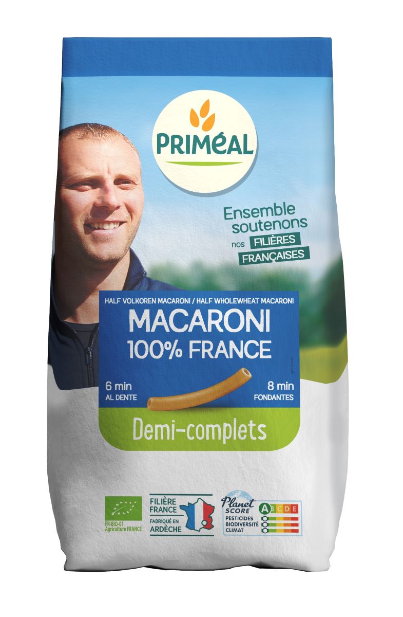 Macaroni demi-complets France 500g | Greenweez