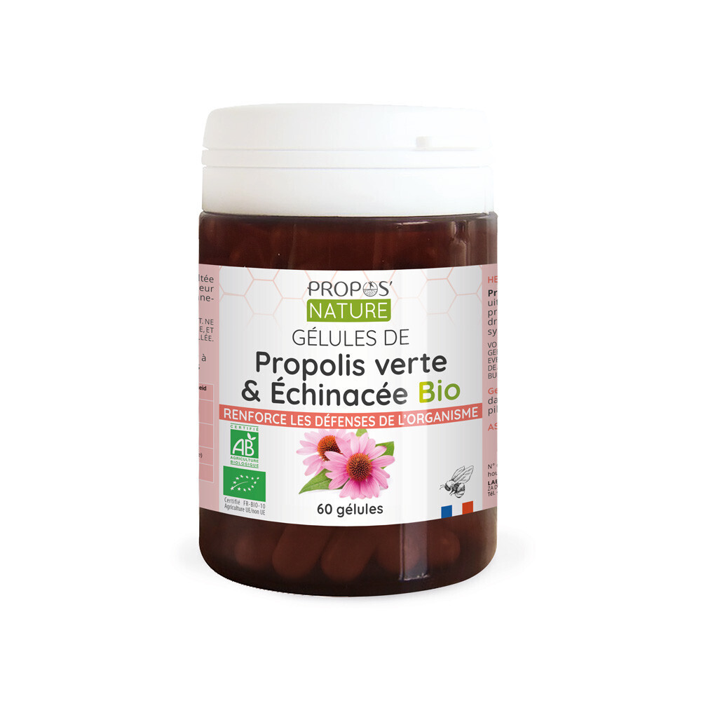 60 Gélules de Propolis verte et Échinacée BIO | Greenweez