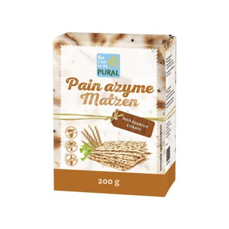 Pain azyme petit épeautre 200gr Pural | Greenweez