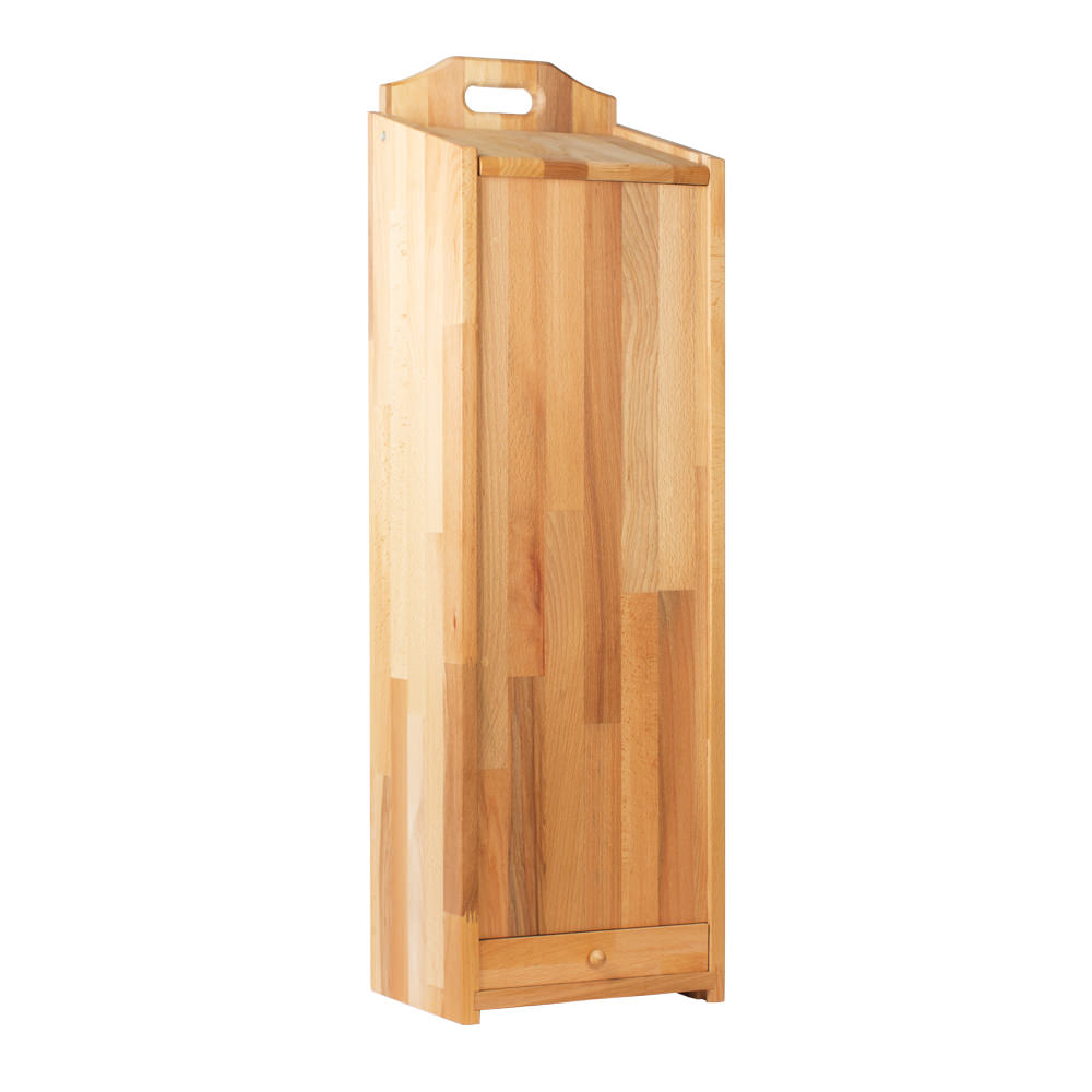 Huche à pain en hêtre huilé avec tiroir 80x24.5 cm | Greenweez