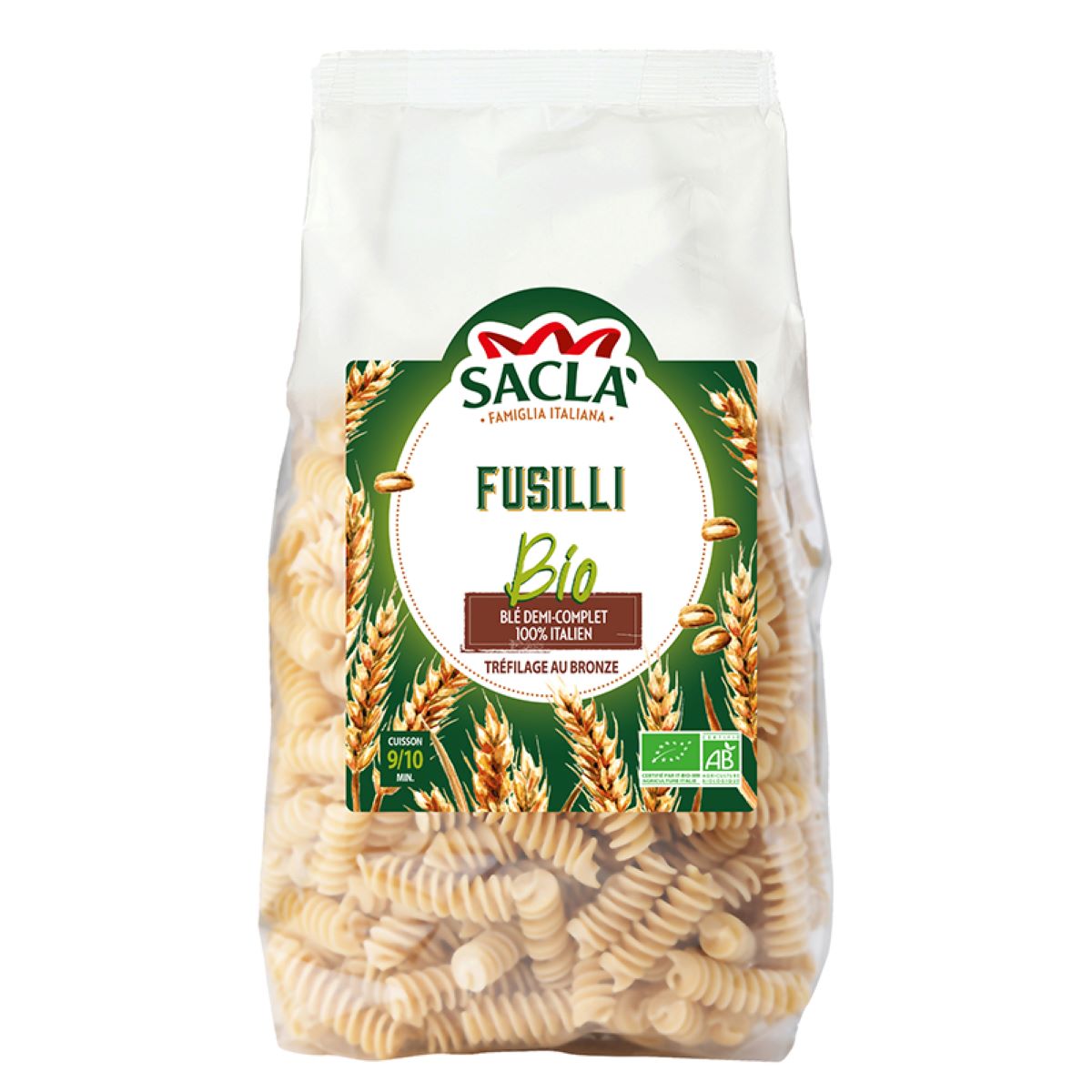 Fusilli demi complètes 500g | Greenweez