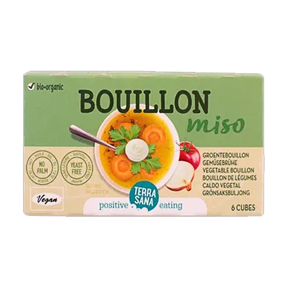 Cubes de bouillon de légumes au miso et sans levure 64 g | Greenweez