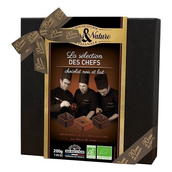 Coffret La sélection des Chefs chocolat noir et lait 200g | Greenweez
