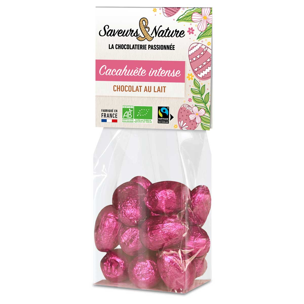 Petits oeufs cacahuète chocolat au lait bio 150g | Greenweez