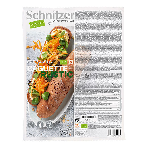 Schnitzer Baguettes rustic bio x2 320g - Sans lactose | Greenweez