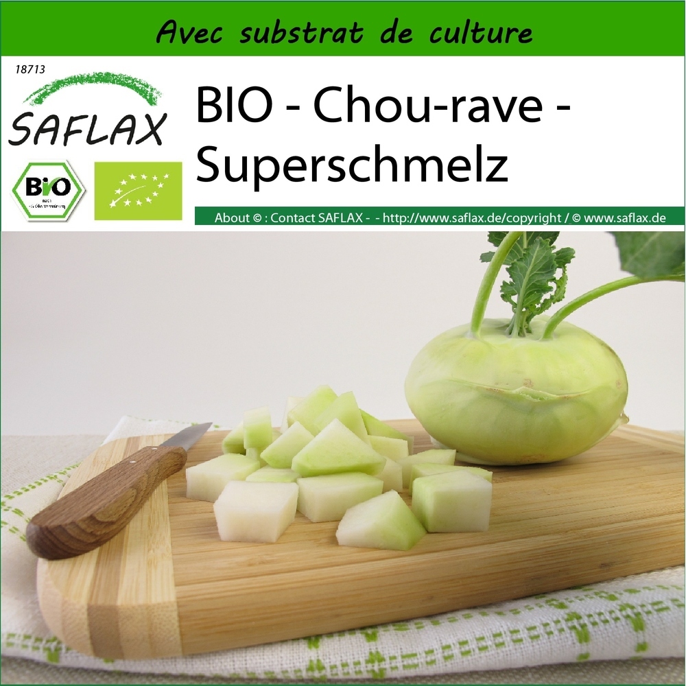 BIO - Chou-rave - Superschmelz - 20 graines - Avec substrat | Greenweez