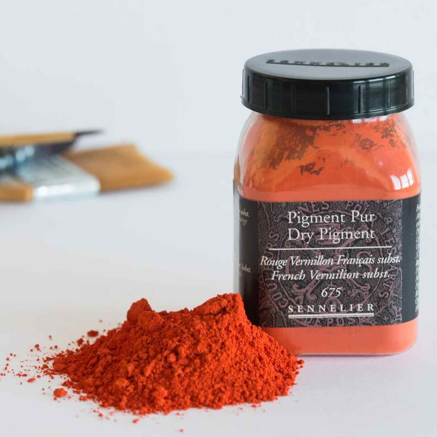 Pigment pour création de peinture - pot 100 g - Rouge vermillon | Greenweez