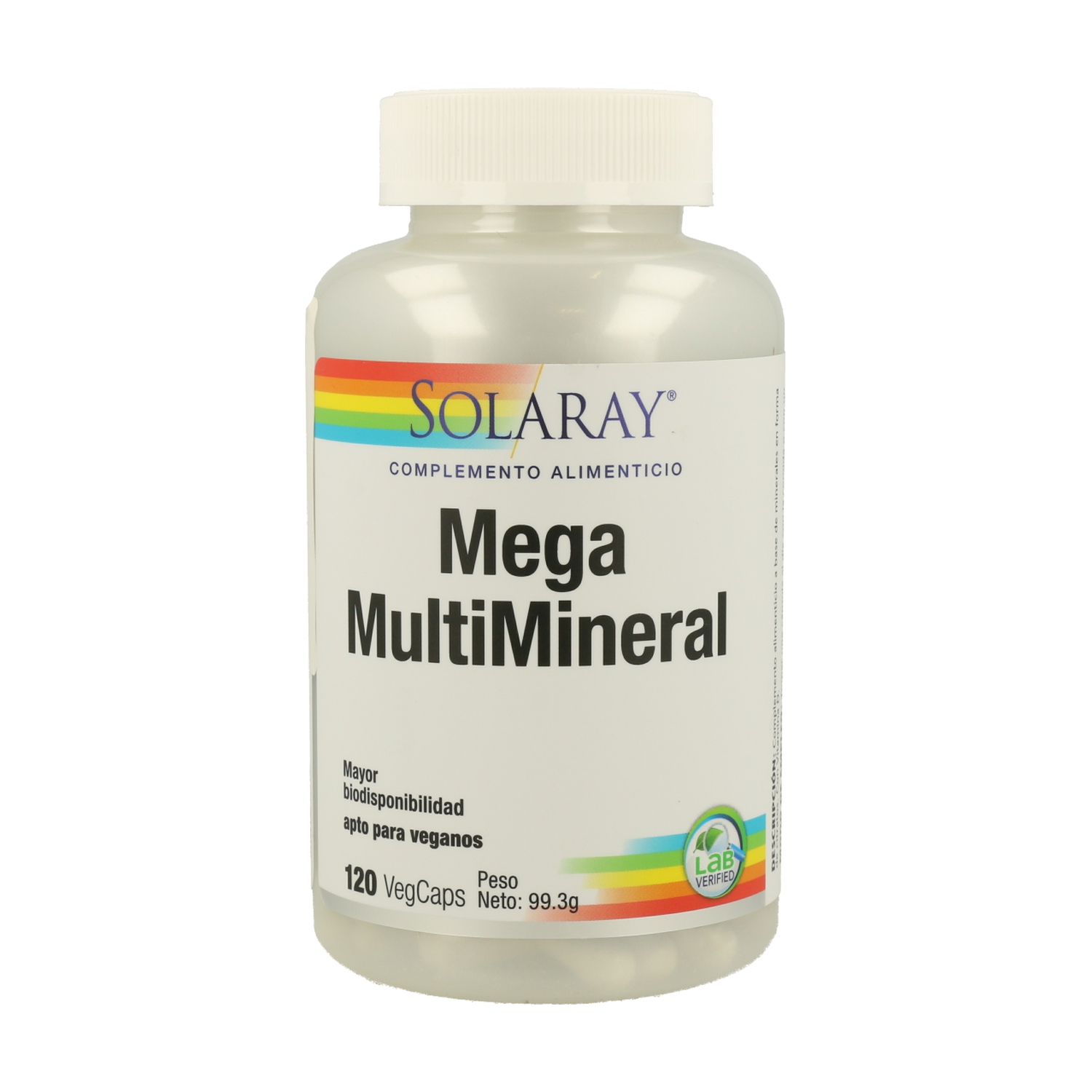 Solaray Mega Multi Mineral 120 capsules végétales | Greenweez