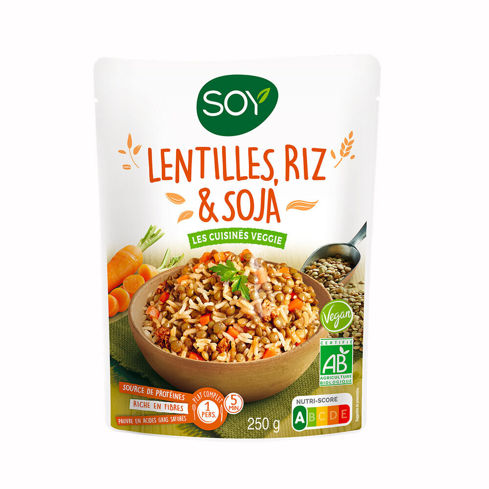 Boisson lentilles, riz et soja bio 250g | Greenweez