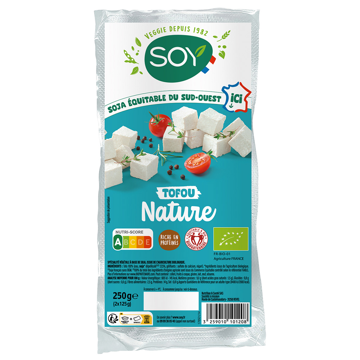 Tofu nature 2x125g | Greenweez
