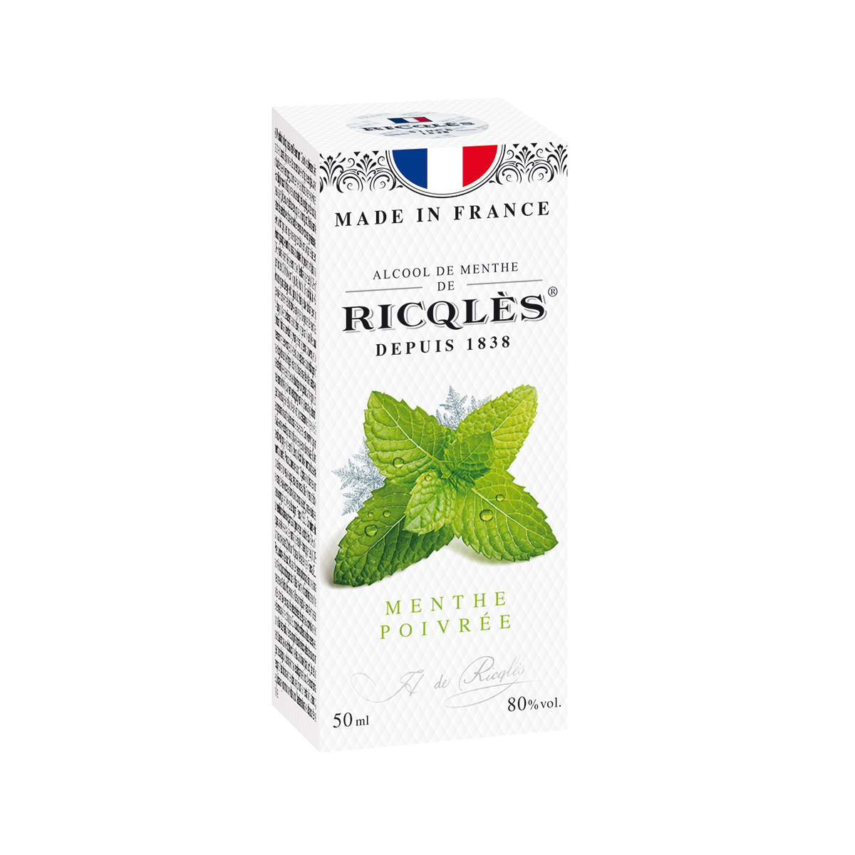 Ricqlés Alcool de Menthe Poivrée - 50 ml | Greenweez