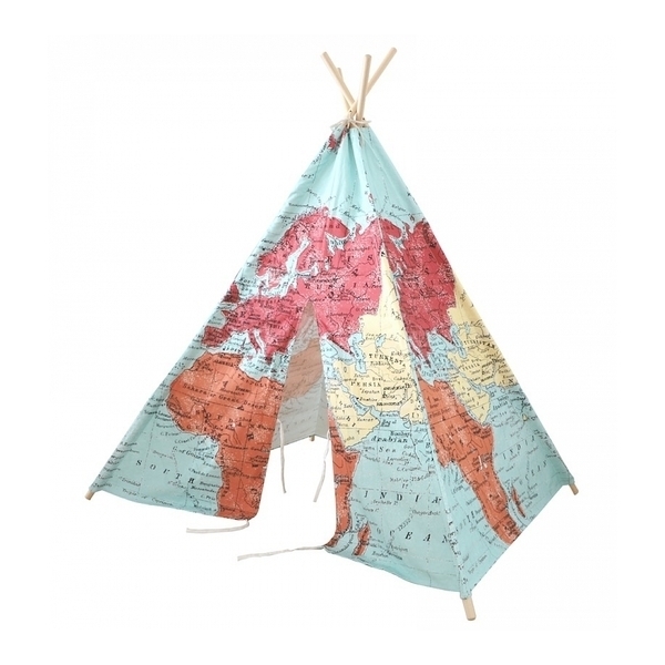 Tipi World Map multicolore | Greenweez