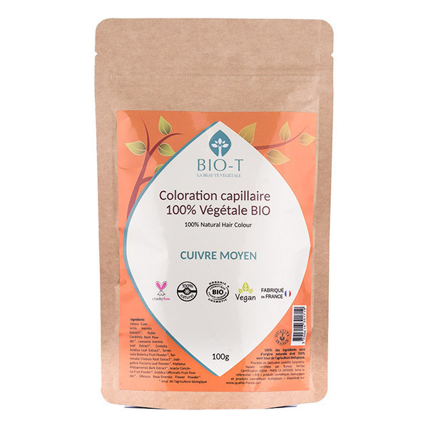 Coloration végétale bio Cuivre moyen 100g | Greenweez