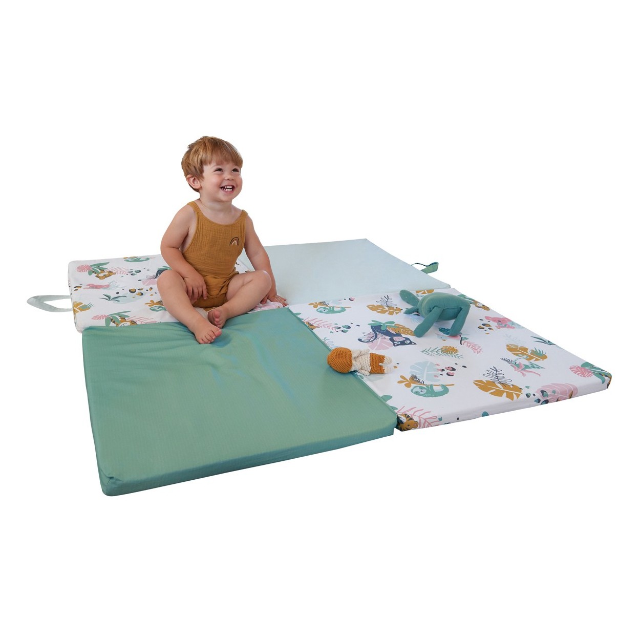 Tapis d'éveil Jungle Buddies avec dessous en PVC | Greenweez