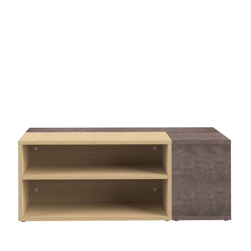 Table basse ANGLE - Chêne clair et Béton | Greenweez