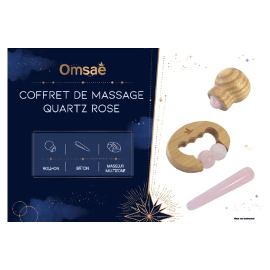 Coffret de massage quartz rose | Greenweez