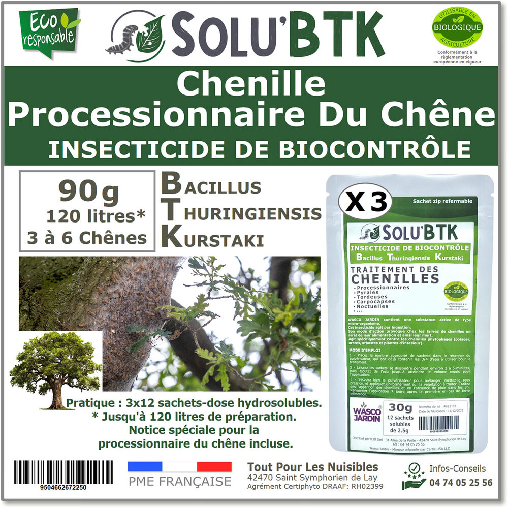 SoluBTK | Chenilles Processionnaires du Chêne | 90 g | Greenweez