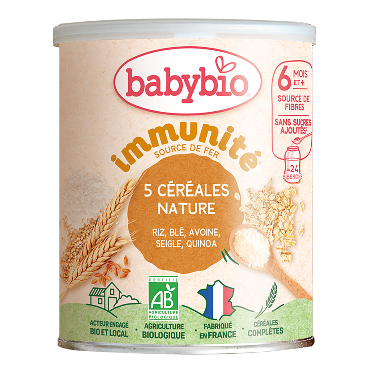5 céréales nature bio 220g dès 6 mois | Greenweez