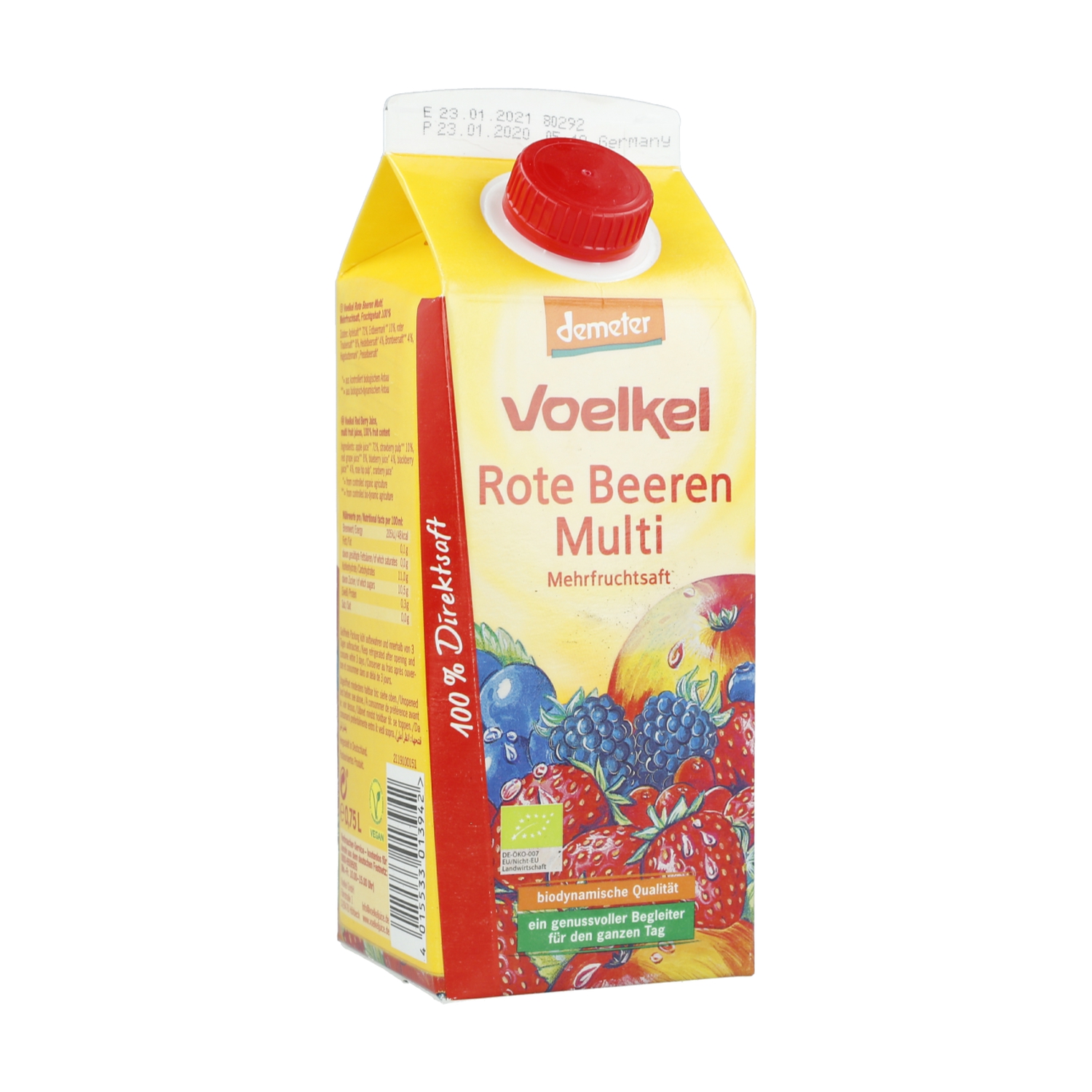 Jus de fruits rouges bio 750 ml | Greenweez