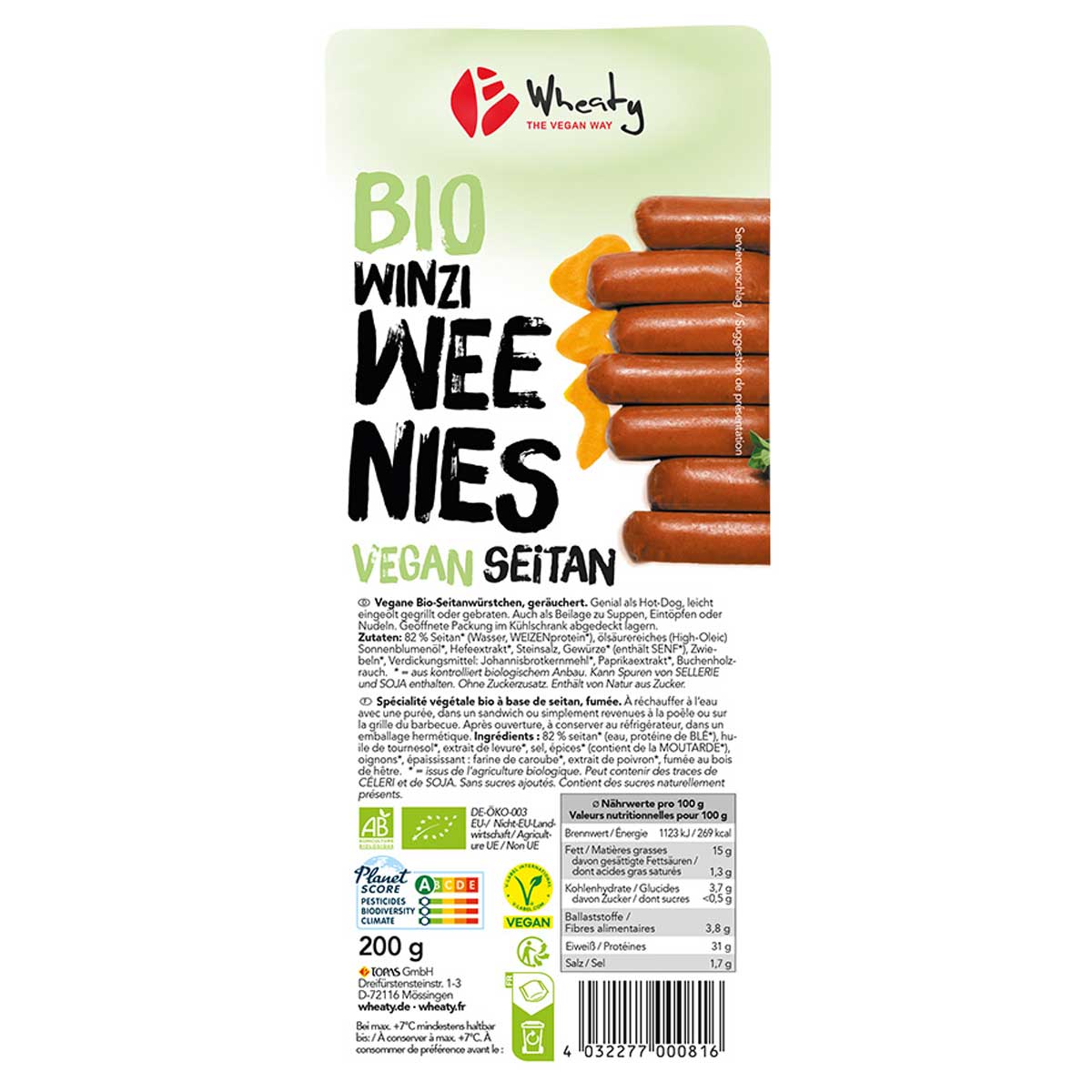 Végé'mini Weenies bio 200g | Greenweez