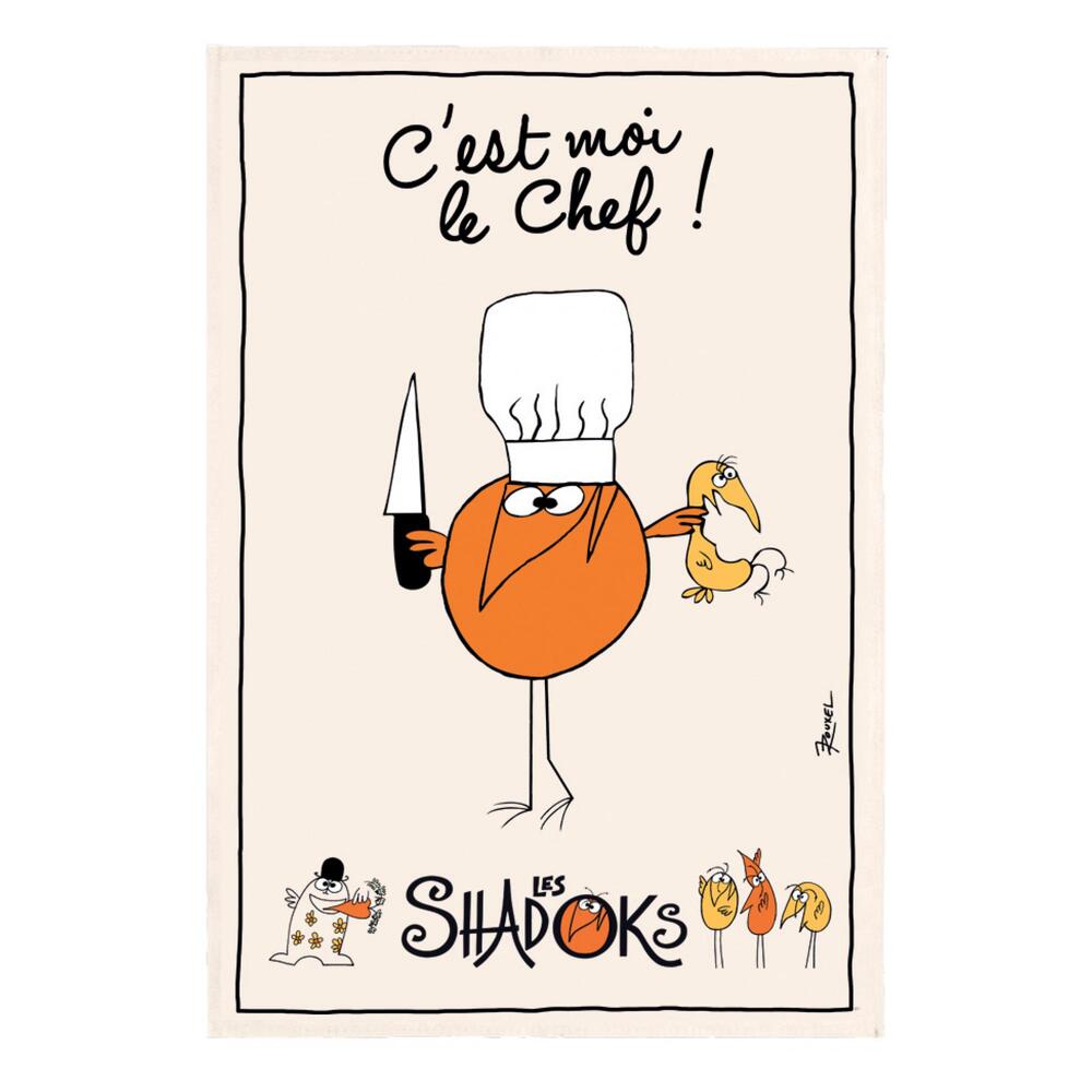 Torchon Shadoks Grand chef ecru 48 x 72 cm Winkler | Greenweez