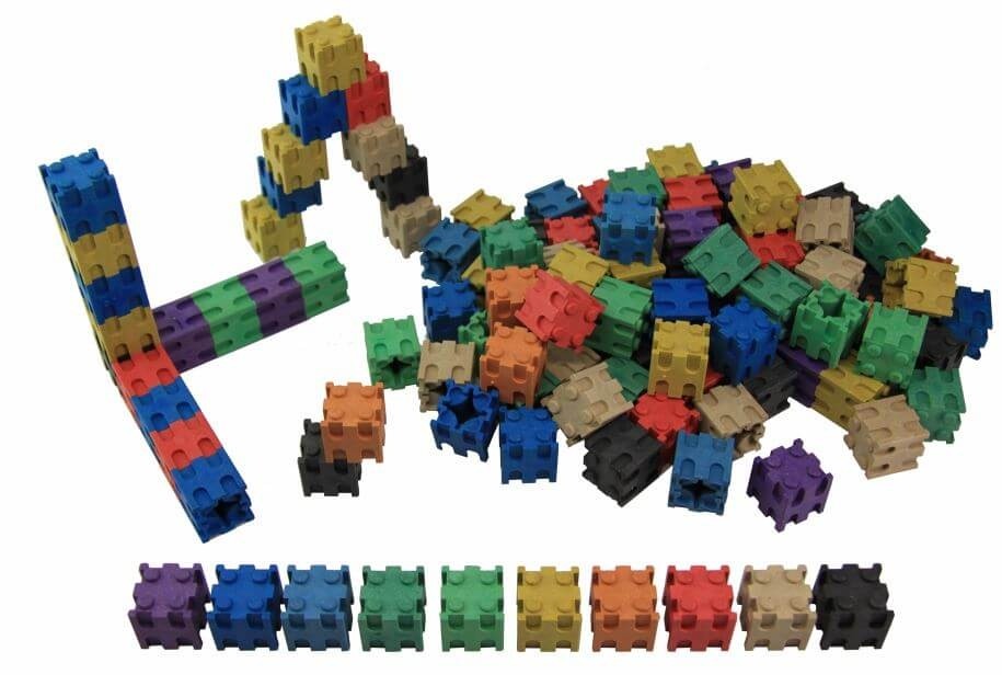 Lot de 100 cubes encastrables colorés | Greenweez