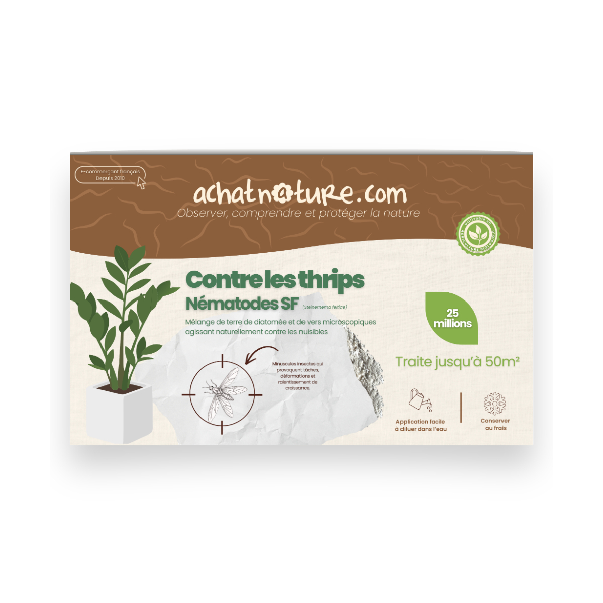 Nématodes SF contre thrips - 25 millions - 50 m² | Greenweez