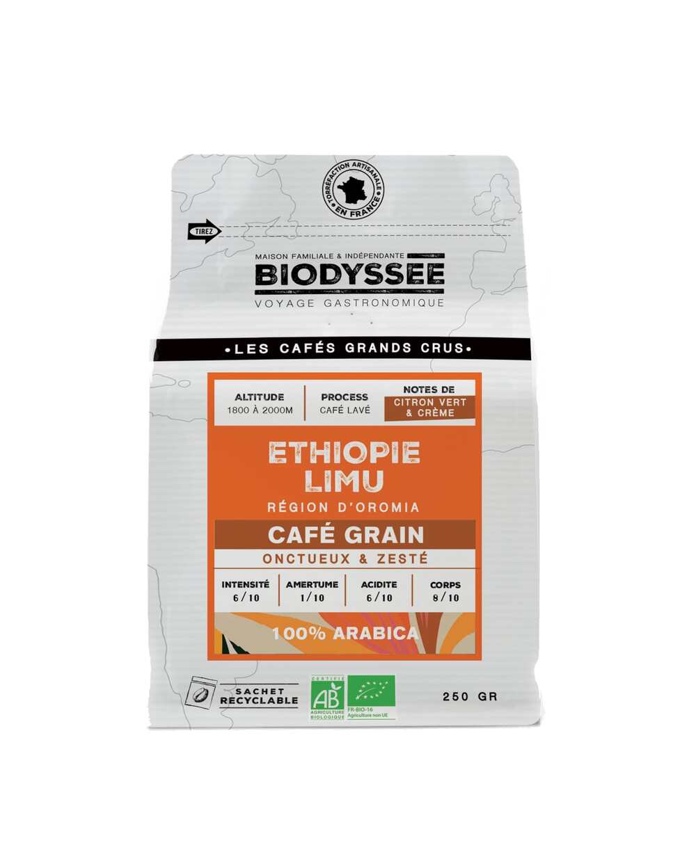 Café Grain Bio Grand Cru Éthiopie Limu - 250g | Greenweez