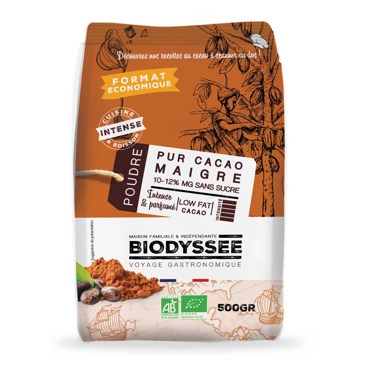 Sucre En Poudre Cacao Bio En Poudre - - Conditionné En France - 1KG ...