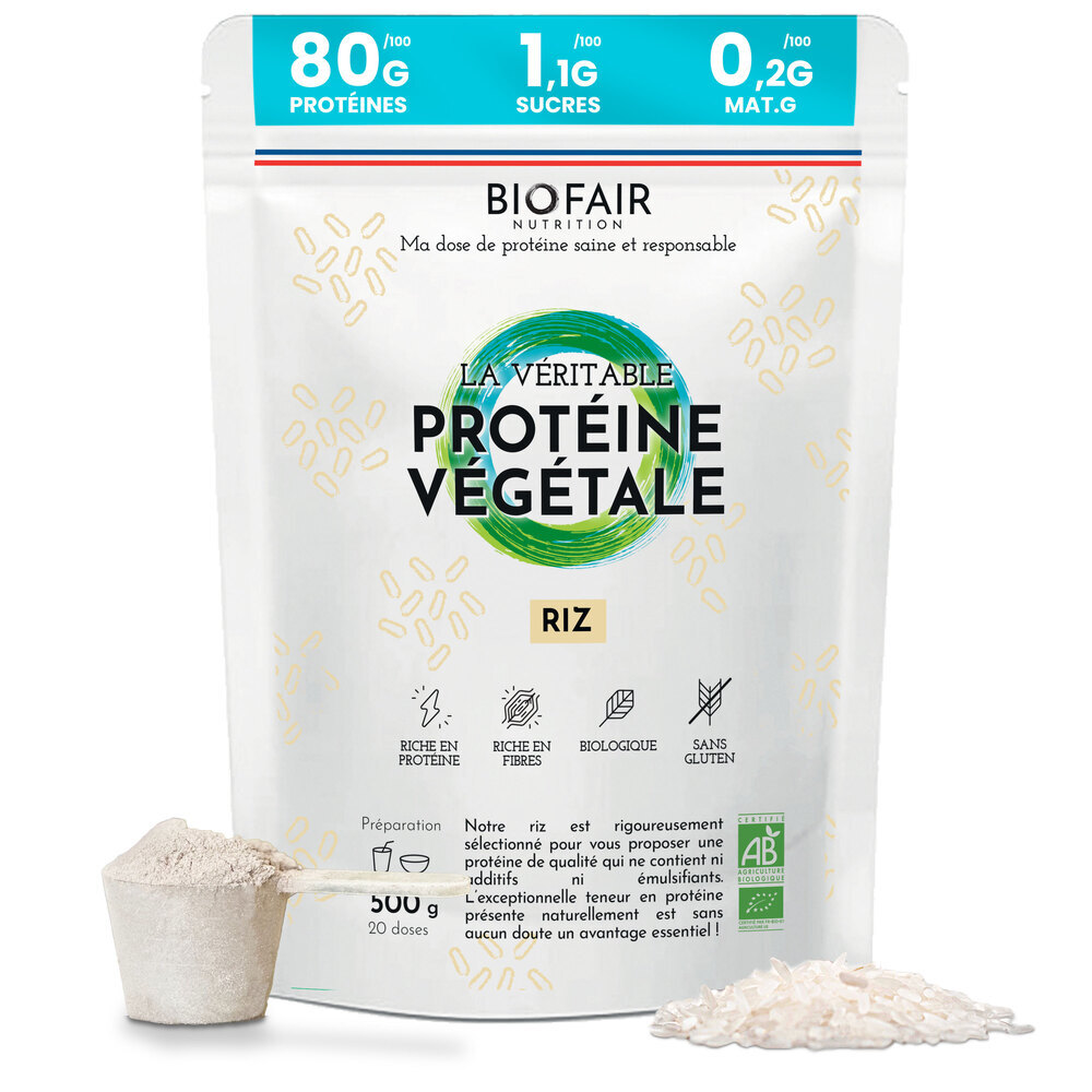 La véritable protéine végétale bio Riz brun - 500g | Greenweez