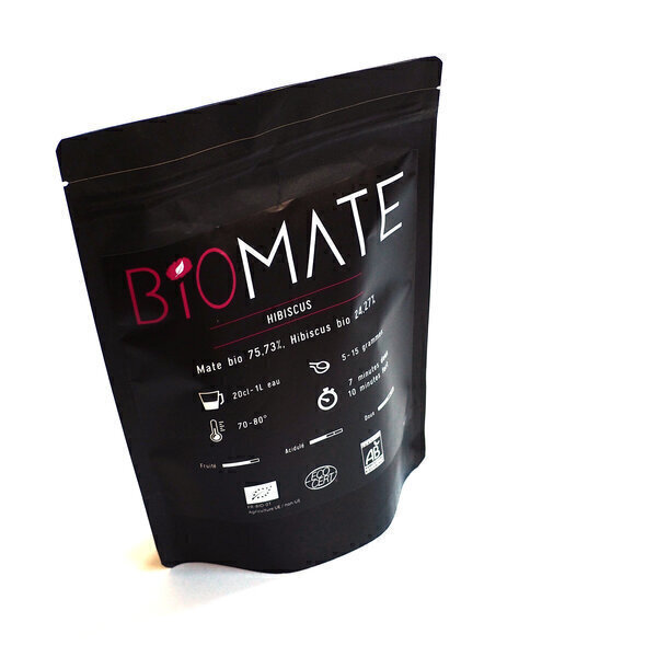 Maté bio x Hibiscus bio - sachet 100g | Greenweez