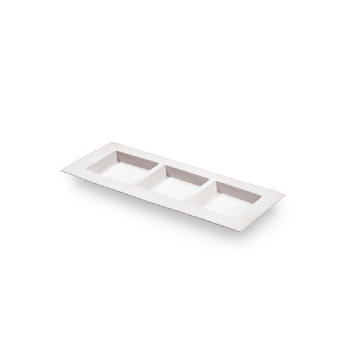 Assiette design DEDRA 3 compartiments 26x11x1,2cm | Greenweez