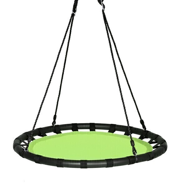 Balançoire Nid dOiseau Rond 100 cm pour Jardin vert et noir | Greenweez
