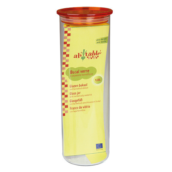 Bocal en verre cylindrique 1,8L | Greenweez