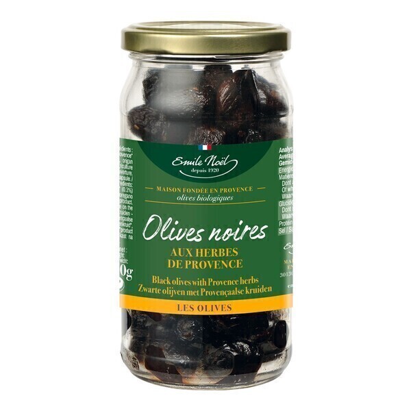 Olives Noires Herbes de Provence 250g Bio | Greenweez