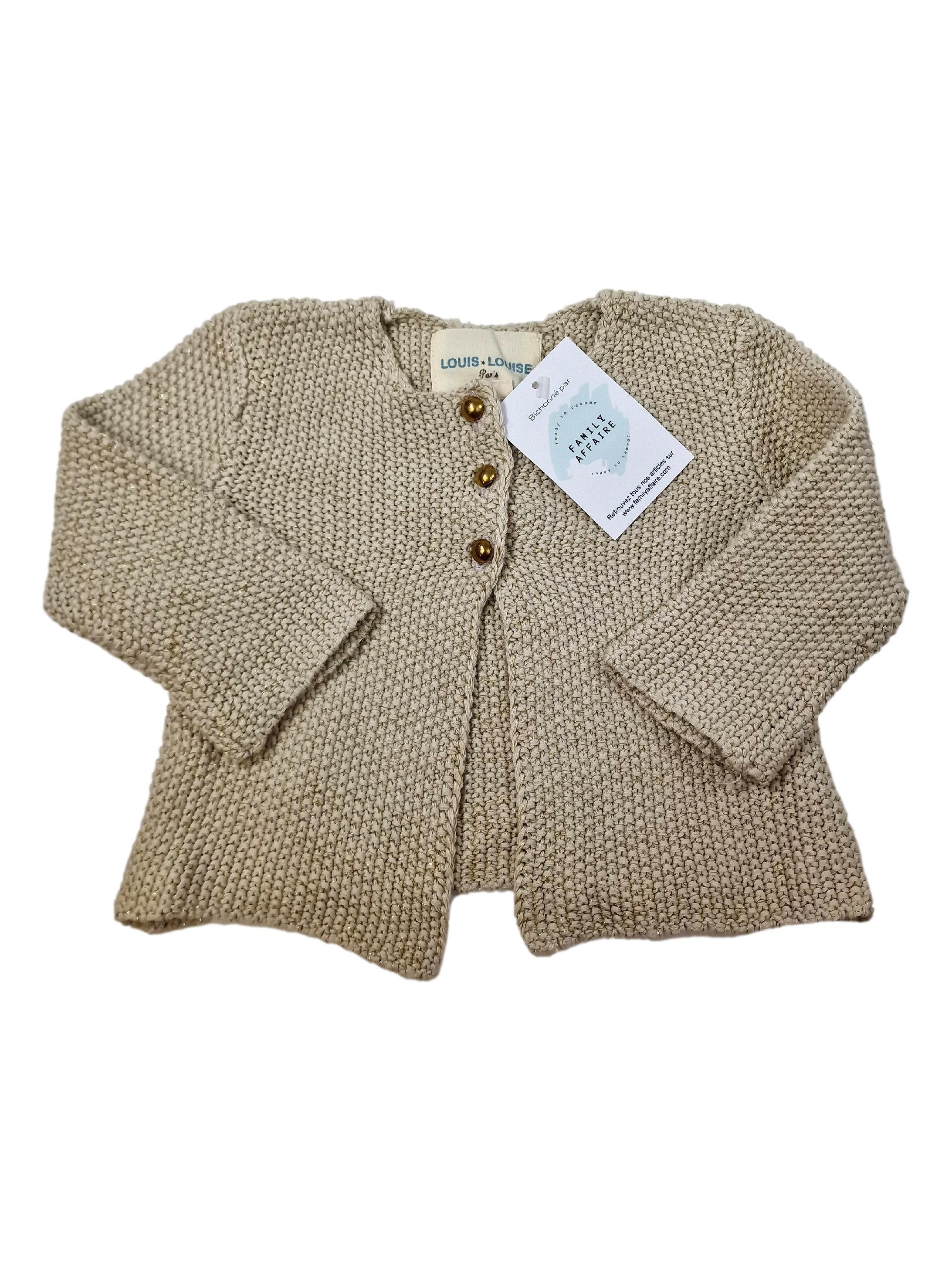 LOUIS LOUISE 3m gilet écru or | Greenweez