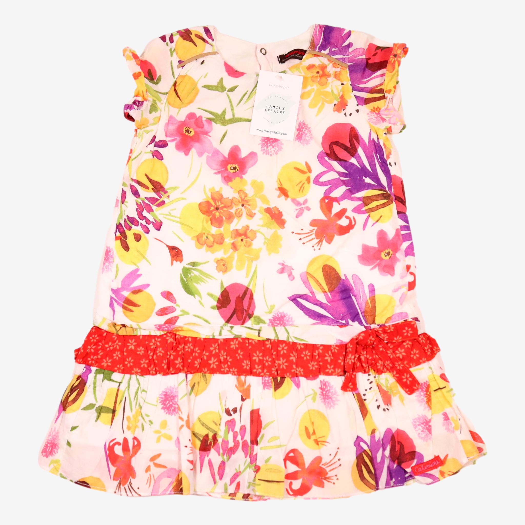 CATIMINI 4 ans robe blanche à fleurs | Greenweez