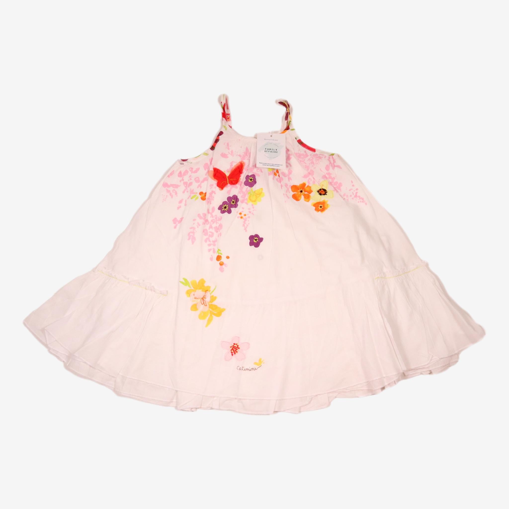 CATIMINI 5 ans robe blanche à fleurs | Greenweez