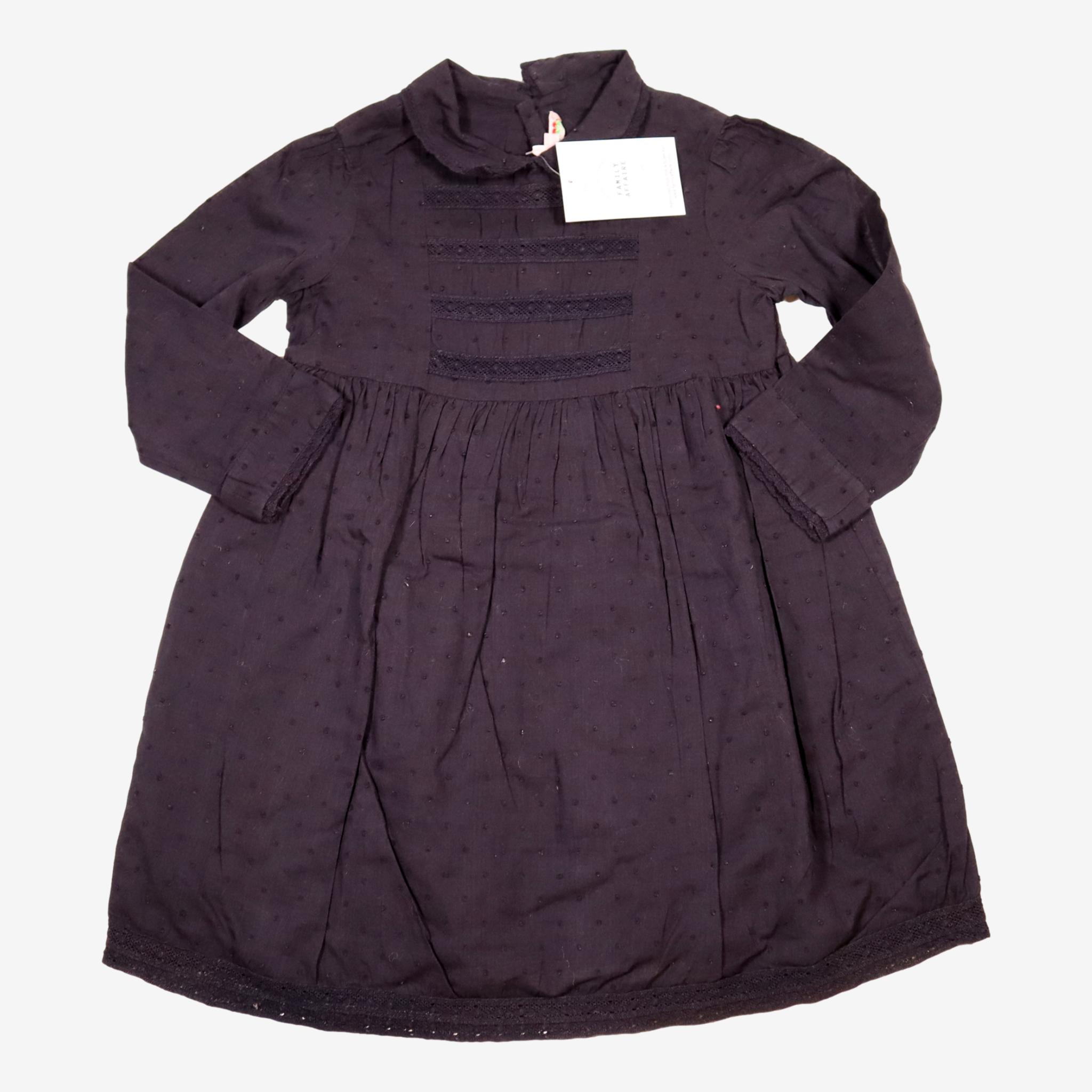 BONPOINT 3 ans robe noir dentelle et plumetis | Greenweez