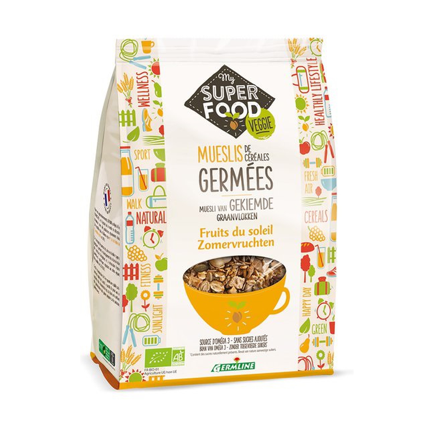 Muesli aux flocons de céréales germées fruits du soleil 350 g | Greenweez