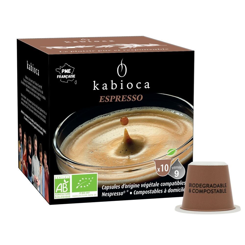 Café bio Espresso - 20 capsules compostables végétales | Greenweez