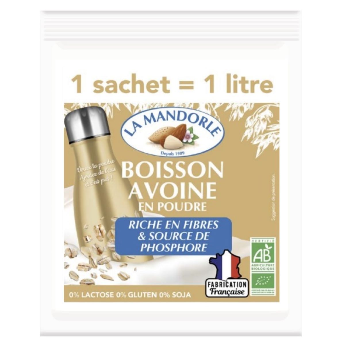 Boisson avoine sans gluten en poudre bio 80g | Greenweez
