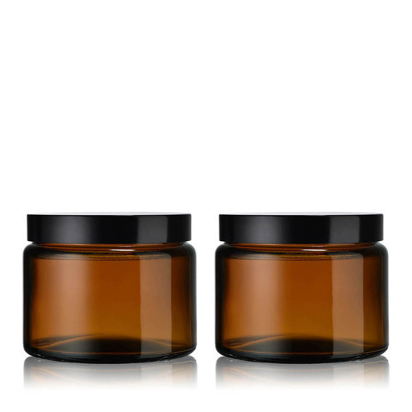 DUO pots à cosmétique 500ml avec couvercles noir - Béguin | Greenweez